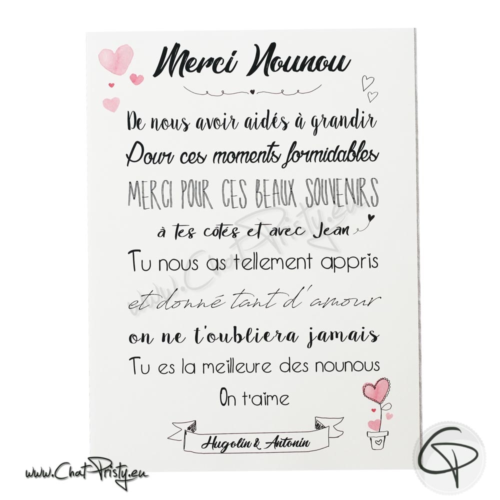 Affiche chez nounou avec les règles à la maison | Cadeau original Affiche chez nounou avec les règles à la maison | Cadeau original